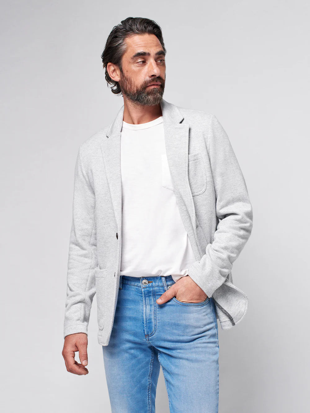 Faherty | Inlet Knit Blazer | Gray